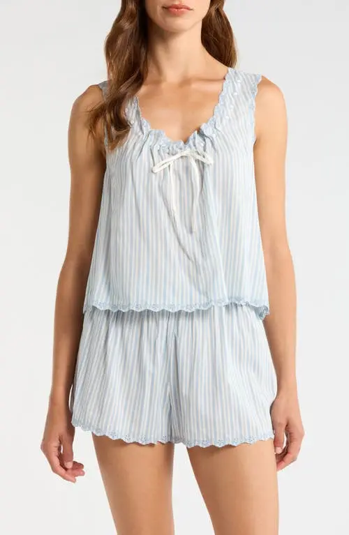 REFORMATION Hazel Short Pajamas - Calamari Stripe