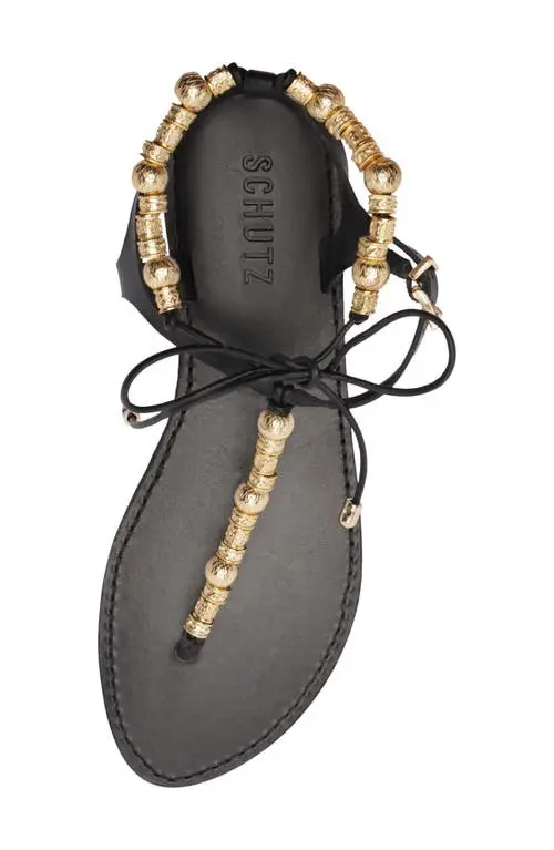 Schutz Nia Ankle Strap Sandal - Black
