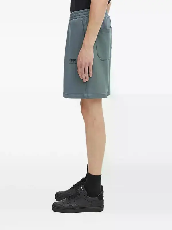 Helmut Lang Logo Back-pocket Shorts - Blue