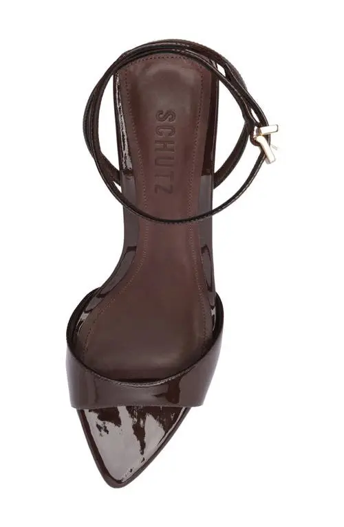 Schutz Elodie Ankle Strap Sandal - Root Brown