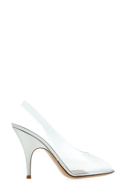 GIANVITO ROSSI Clear Slingback Sandal