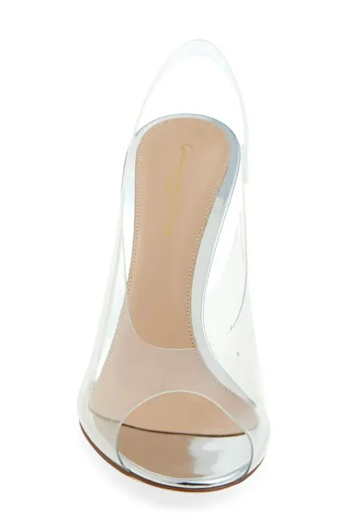GIANVITO ROSSI Clear Slingback Sandal