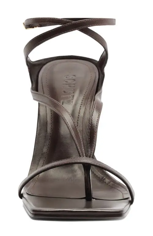 Schutz Amalfi Ankle Strap Sandal - Root Brown