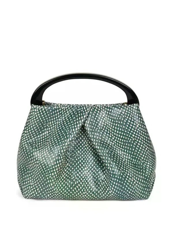 Dries Van Noten Snakeskin-printed Tote Bag - Green