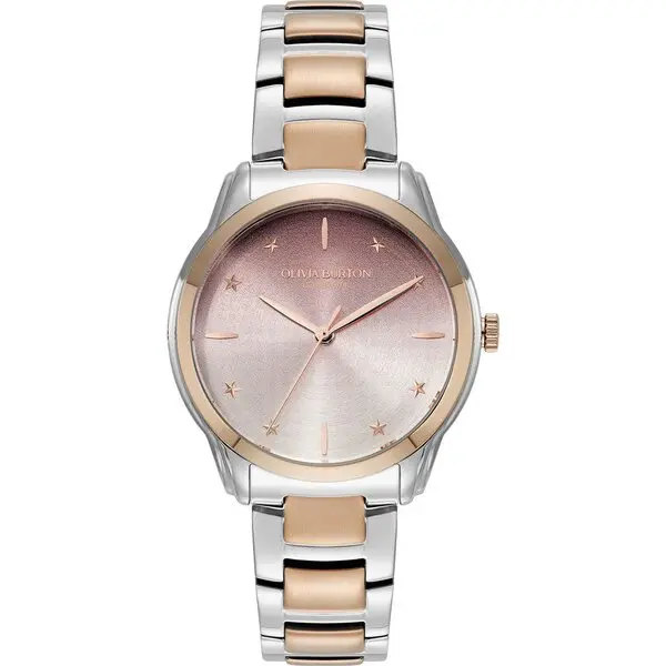 OLIVIA BURTON Color Wave Bracelet Watch - Silver  Pink
