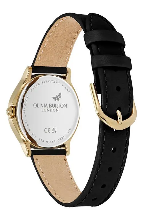 OLIVIA BURTON Classic Bee Leather Strap Watch