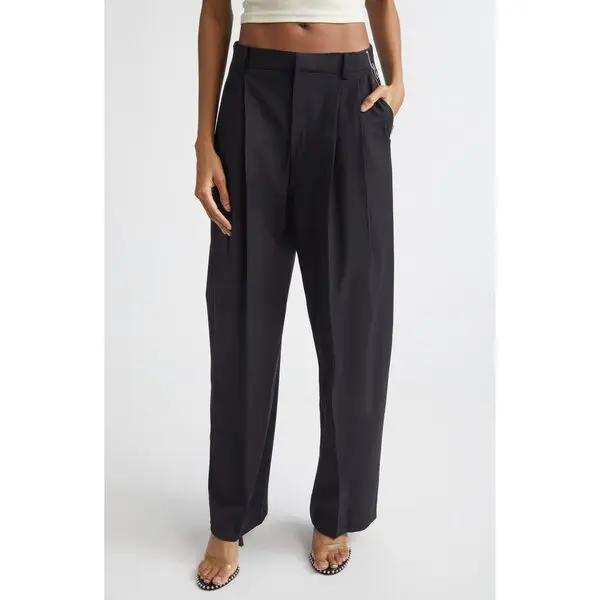 Alexander Wang Stretch Wool Blend Tailored Pants - Black