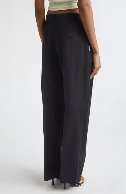 Alexander Wang Stretch Wool Blend Tailored Pants - Black