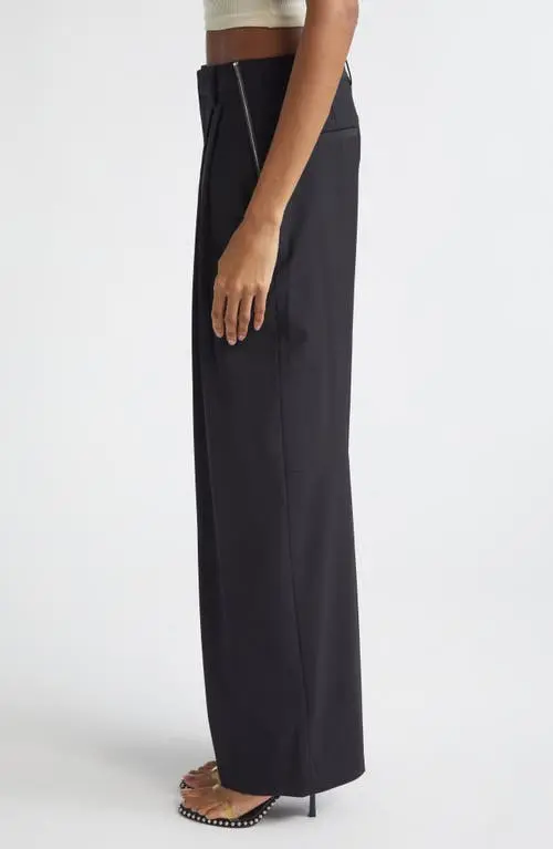 Alexander Wang Stretch Wool Blend Tailored Pants - Black