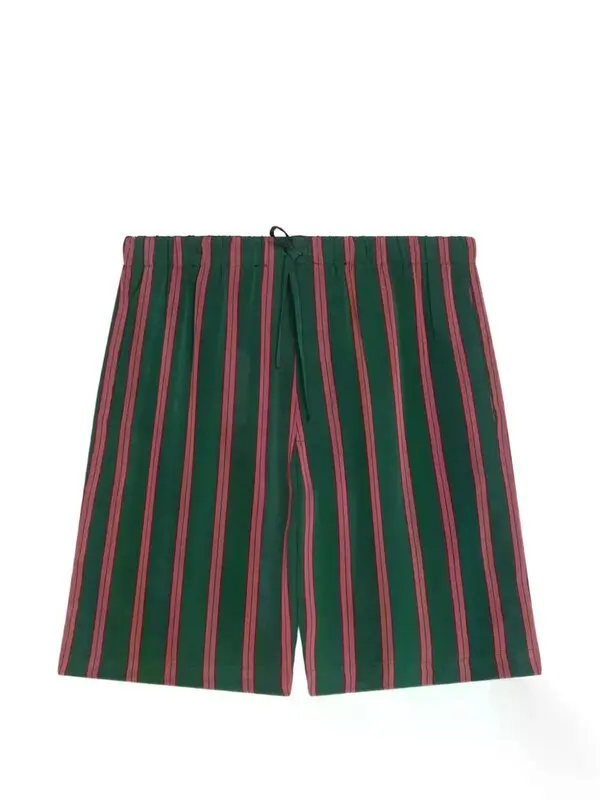 Dries Van Noten Striped Shorts - Green