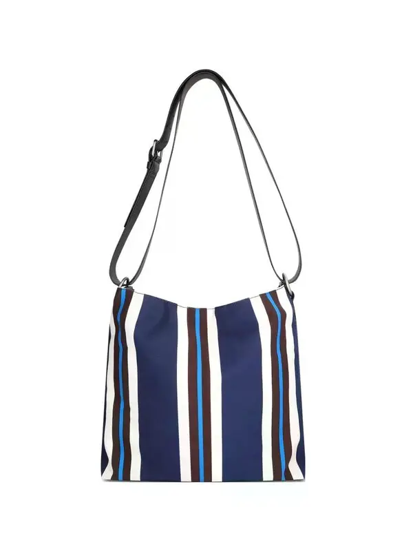 Dries Van Noten Striped Messenger Bag - Blue