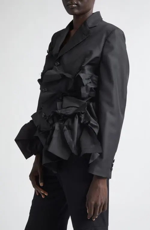 Comme Des Garçons Asymmetric Gabardine Blazer