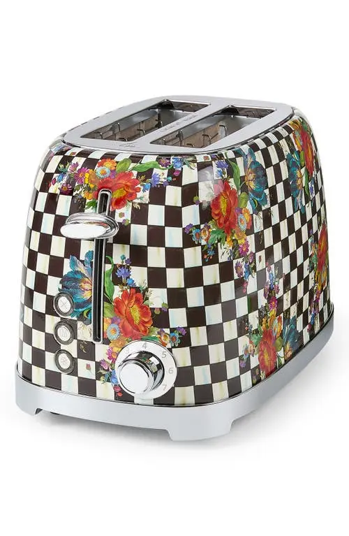 MACKENZIE-CHILDS Courtly Flower Market 2-slice Toaster - Black