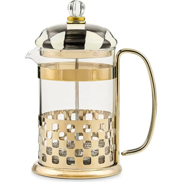 MACKENZIE-CHILDS Courtly Check French Press - Black