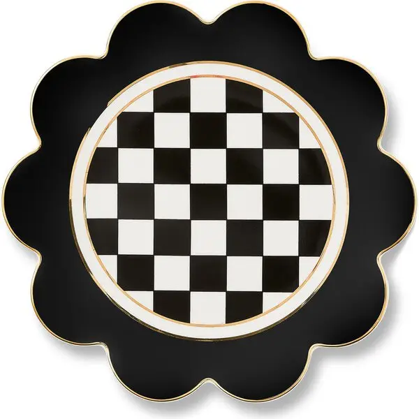 MACKENZIE-CHILDS Petal Dinner Plate - Black