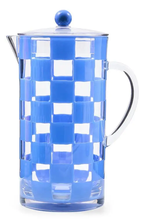 MACKENZIE-CHILDS Check Acrylic Pitcher - Blue