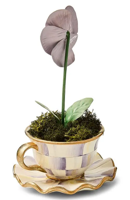 MACKENZIE-CHILDS Teacup Pansy