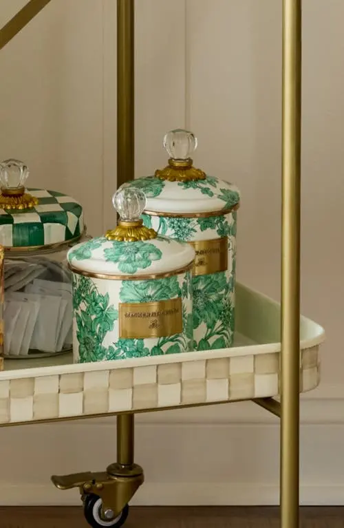 MACKENZIE-CHILDS English Garden Medium Enameled Steel Canister