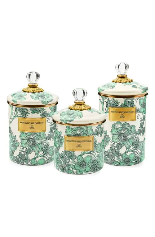 MACKENZIE-CHILDS English Garden Medium Enameled Steel Canister