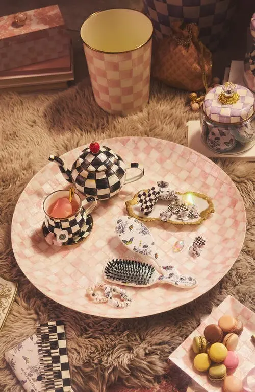 MACKENZIE-CHILDS Check Capiz Decorative Bowl