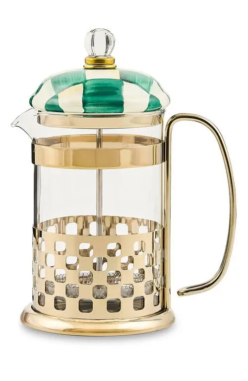 MACKENZIE-CHILDS Check French Press - Emerald