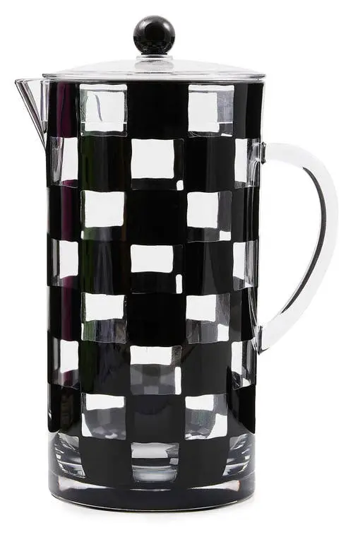 MACKENZIE-CHILDS Check Acrylic Pitcher - Black