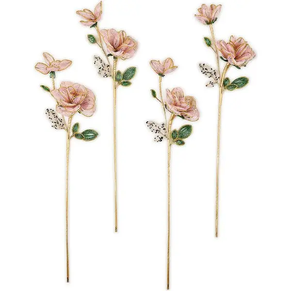MACKENZIE-CHILDS Rose Beaded Flower Stems - Pink
