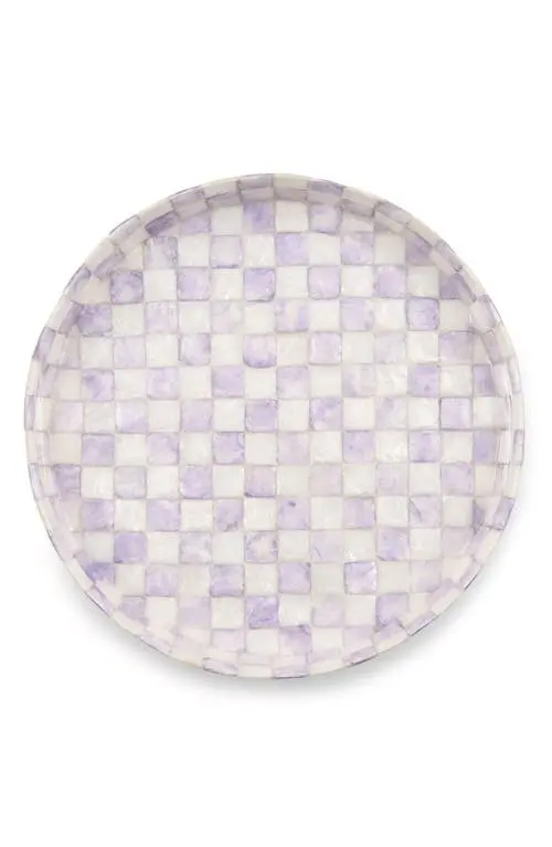 MACKENZIE-CHILDS Check Capiz Round Tray
