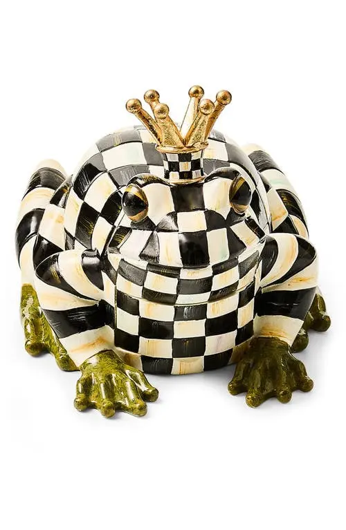 MACKENZIE-CHILDS Courtly Check Frog Hide-a-key