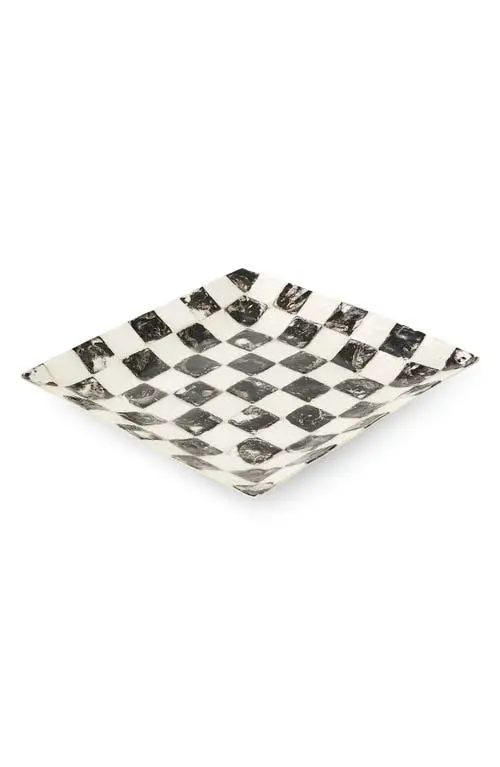 MACKENZIE-CHILDS Courtly Check Capiz Catchall Tray