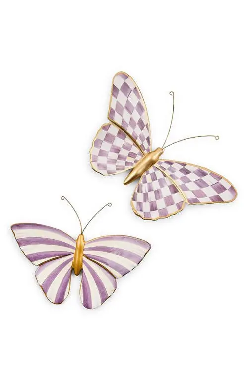 MACKENZIE-CHILDS Set Of 2 Butterfly Wall Decor - Violet