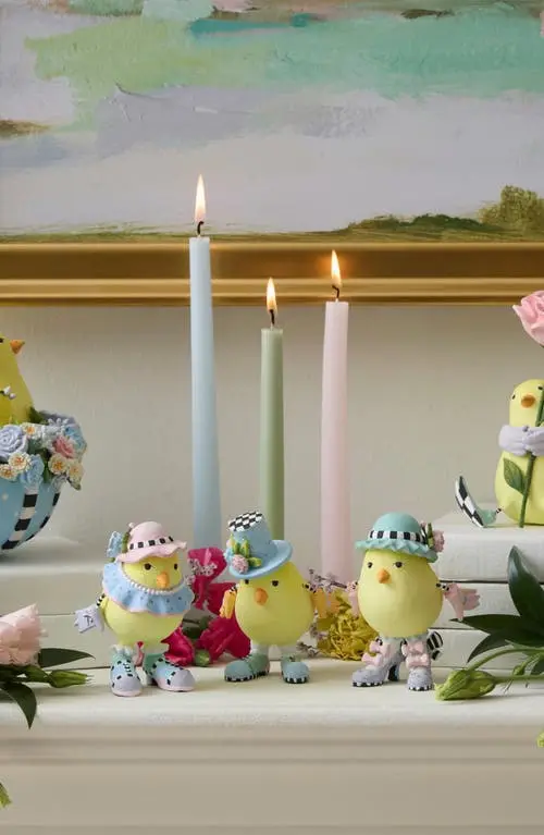 MACKENZIE-CHILDS Patience Brewster Set Of 3 Chick Figurines