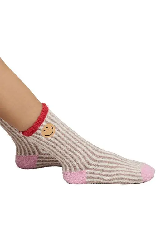 Barefoot Dreams Cozychic® Smiley Assorted 2-pack Crew Socks