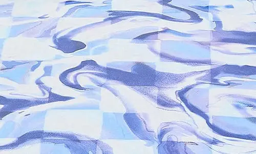 MACKENZIE-CHILDS Marble Check Large Melamine Platter - Blue