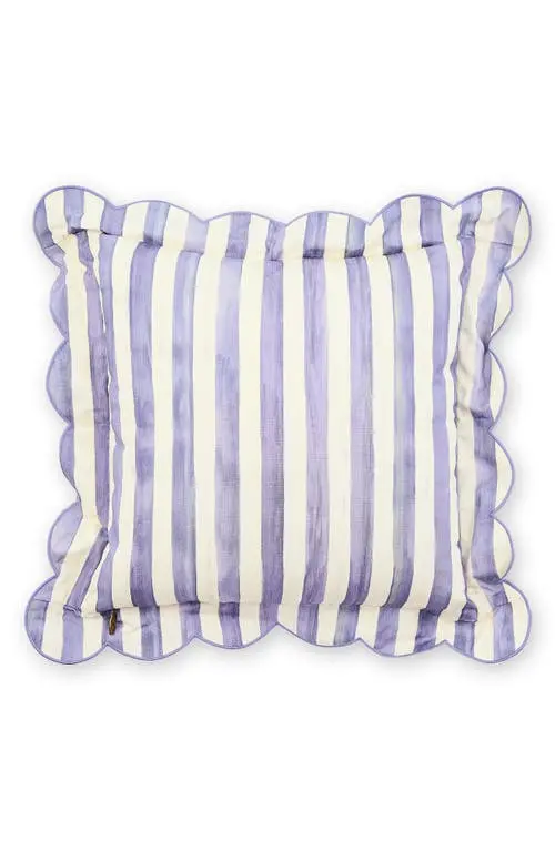MACKENZIE-CHILDS Check Reversible Scalloped Throw Pillow