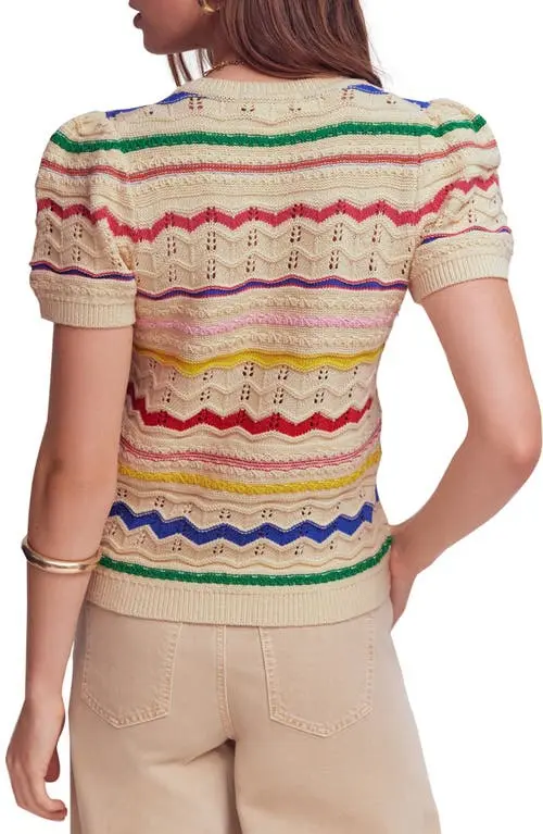 Boden Monica Stripe Pointelle Stitch Top