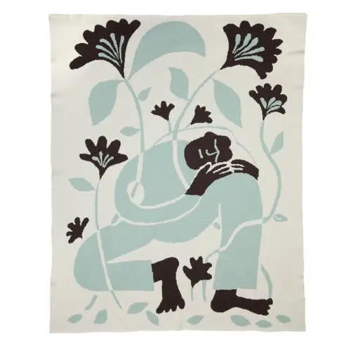 BIQUETTE Grow Knit Throw Blanket - Spring