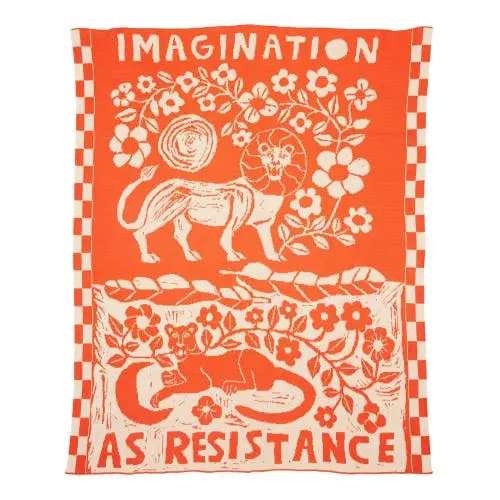BIQUETTE Imagination Knit Throw Blanket - Flame