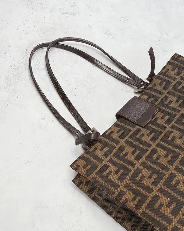 Fendi Zucca Tote Bag - Brown