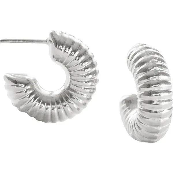 MARLYN SCHIFF Rya Hoop Earrings - Silver