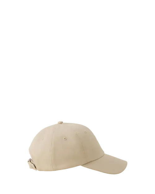 LANVIN Label Cotton Cap - Beige