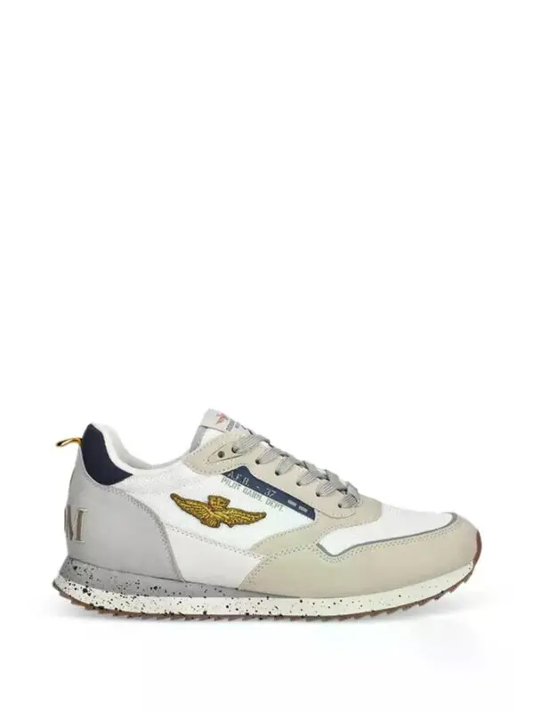 AERONAUTICA MILITARE Embroidered Sneakers - White