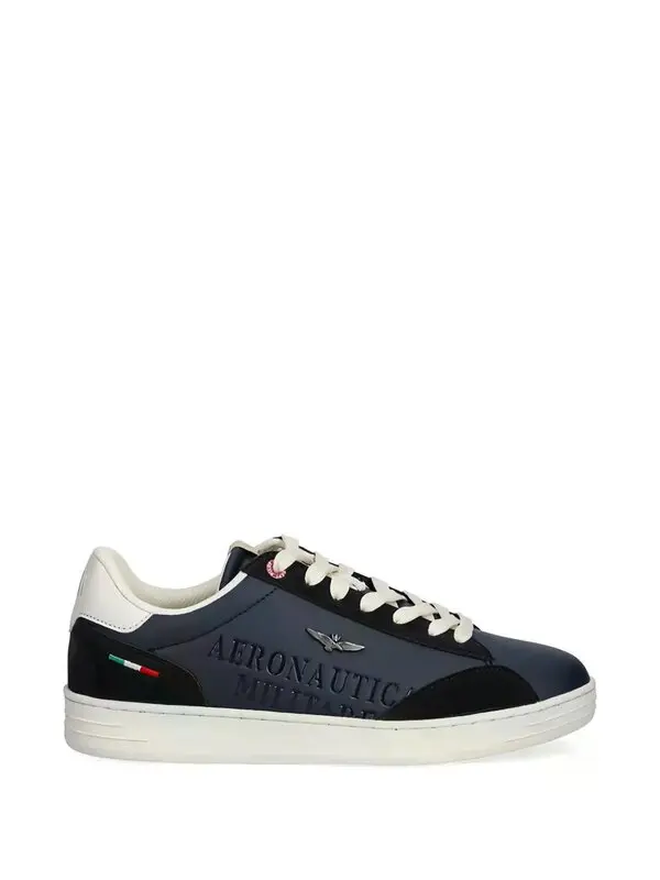 AERONAUTICA MILITARE Logo Plaque Sneakers - Blue