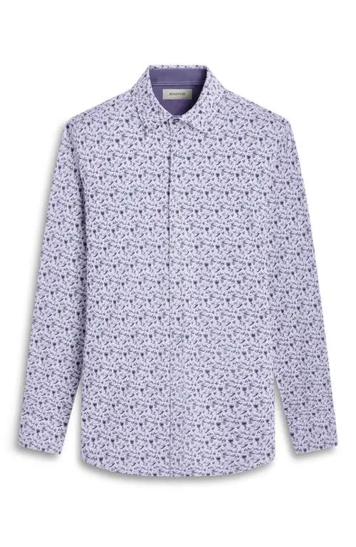 Bugatchi Jimmy Ooohcotton® Cocktail Print Button-up Shirt - Zinc