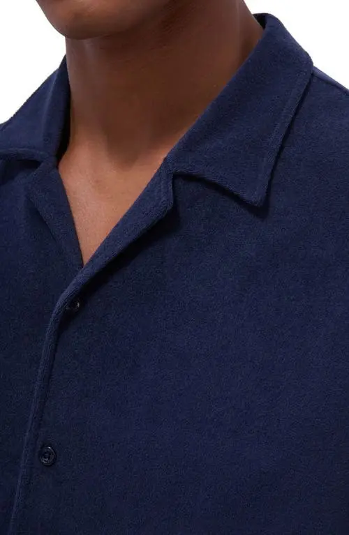 Bugatchi Terry Cloth Camp Shirt