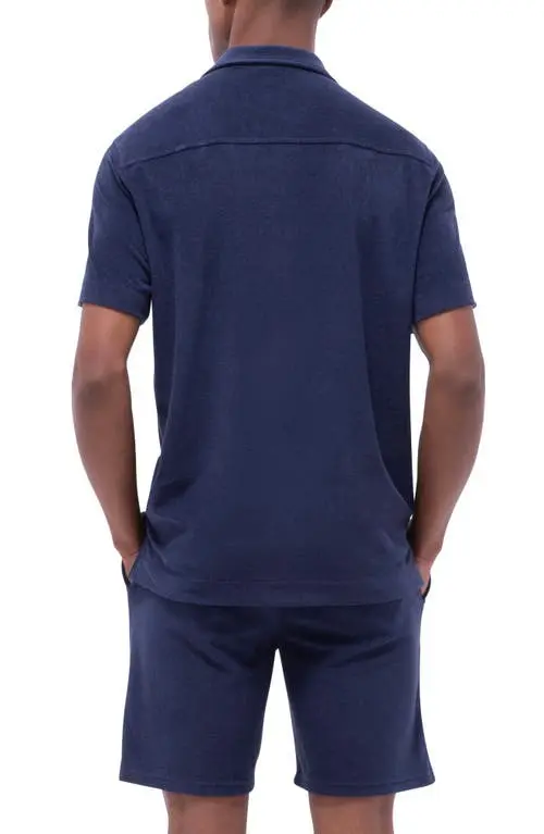 Bugatchi Terry Cloth Camp Shirt