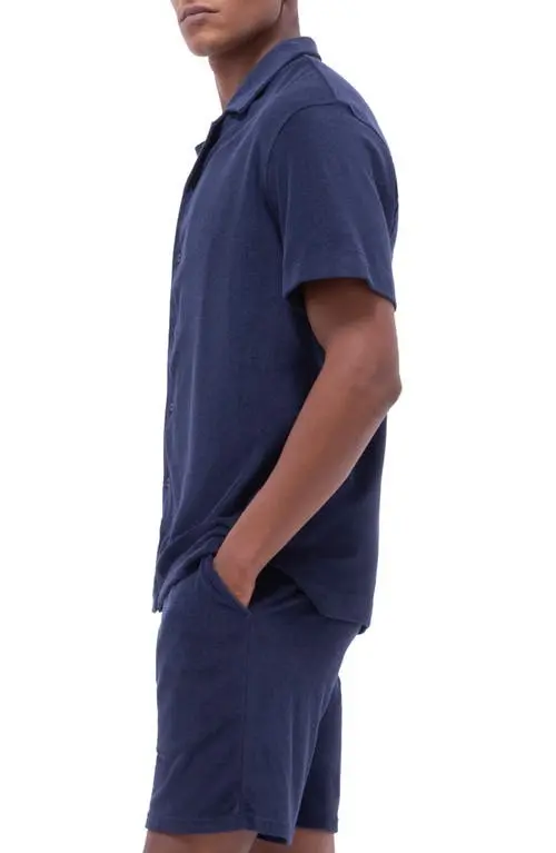 Bugatchi Terry Cloth Camp Shirt