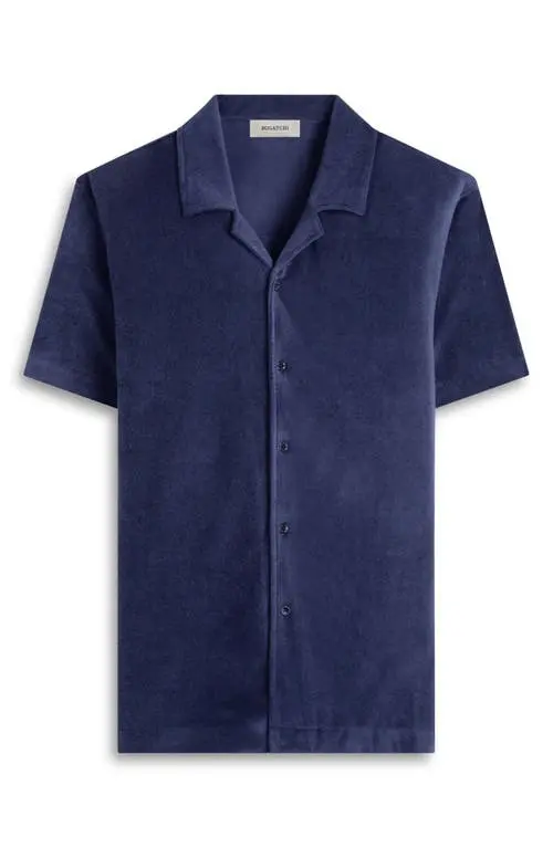 Bugatchi Terry Cloth Camp Shirt