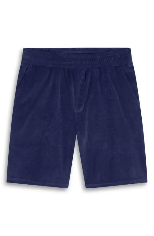 Bugatchi Drawstring Terry Shorts - Navy