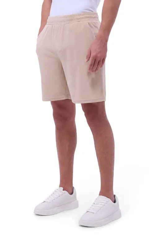Bugatchi Drawstring Terry Shorts - Sand